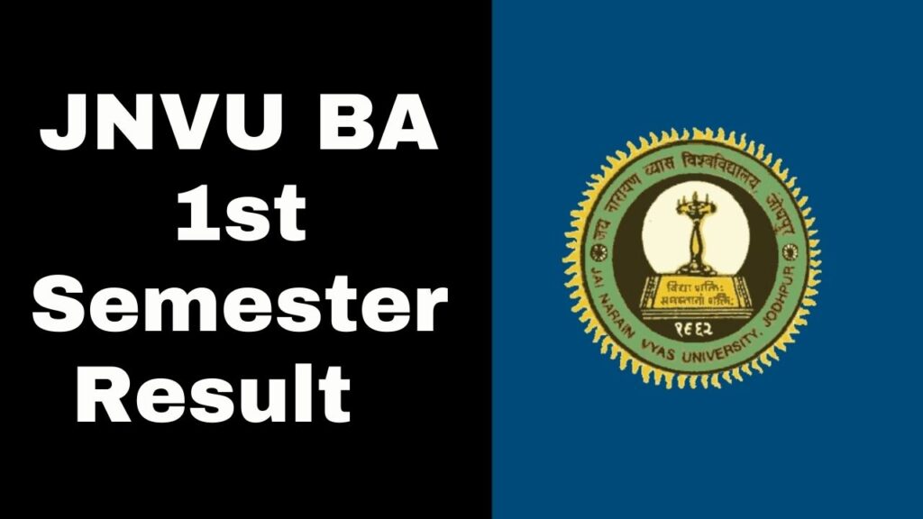 JNVU BA 1st Semester Result 2025-JNVU 1st Year Result 2025 - JNVU Portal | JNVU Online | JNVU ...