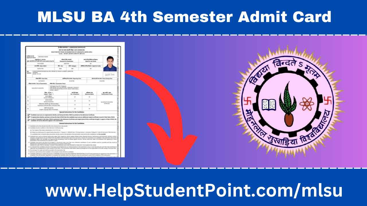 MLSU BA 4th Semester Admit Card 2025 Download Now - MLSU Latest News