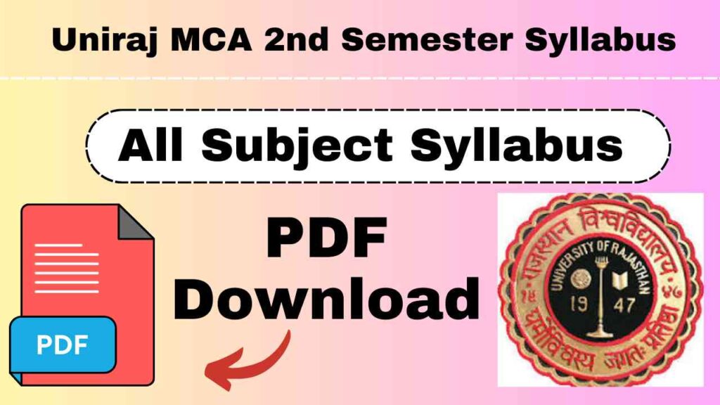 Uniraj MCA 2nd Semester Syllabus 2025 Download Now - Rajasthan ...