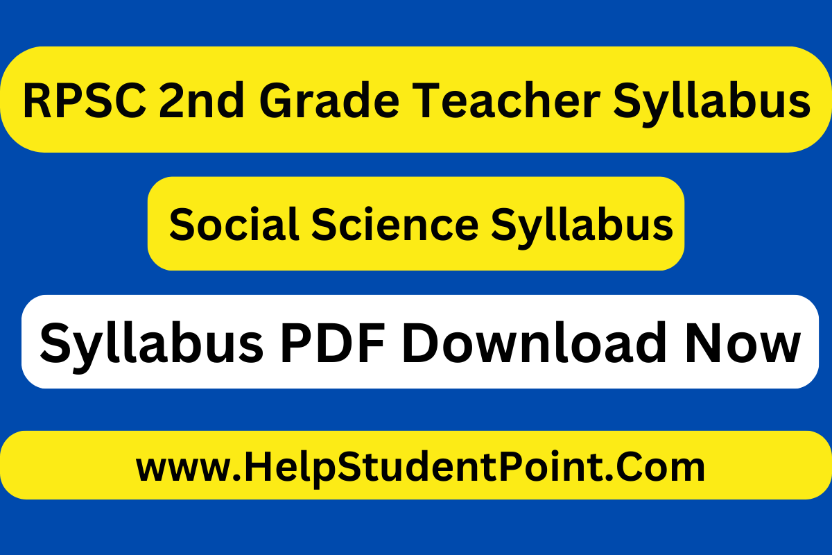 RPSC 2nd Grade Social Science Syllabus In Hindi PDF SST 2nd Grade