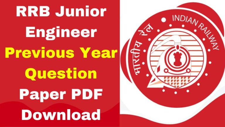RRB Junior Engineer Previous Year Question Paper PDF Download ...